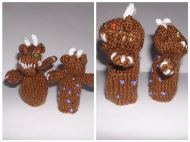 PDF GRUFFALO Finger Puppets Knitting Pattern - Etsy Canada