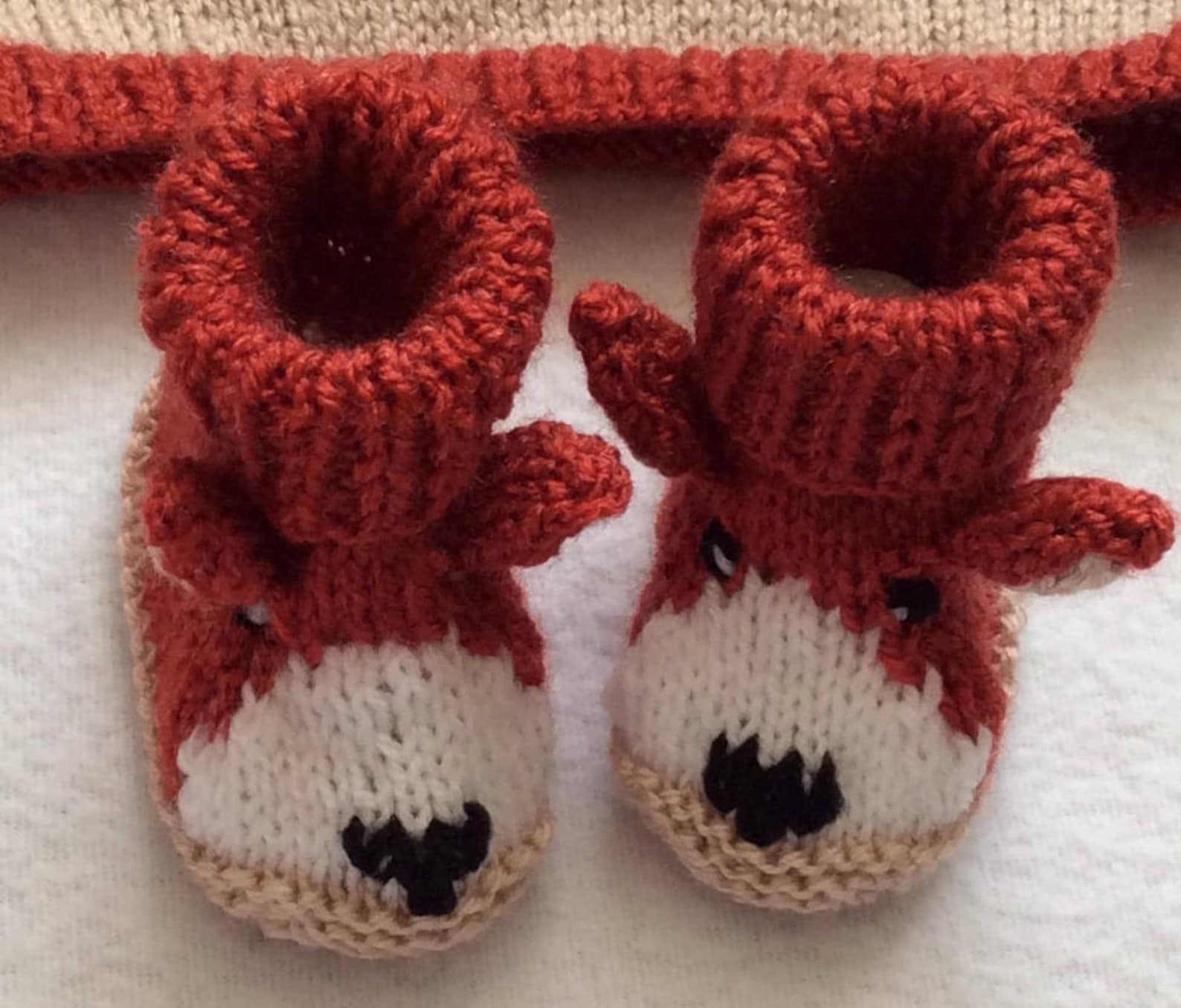 PDF Fox Cub Sweater Set Knitting Pattern Instant Download. Jumper Hat ...