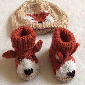 PDF Fox Cub Sweater Set Knitting Pattern Instant Download. Jumper Hat ...