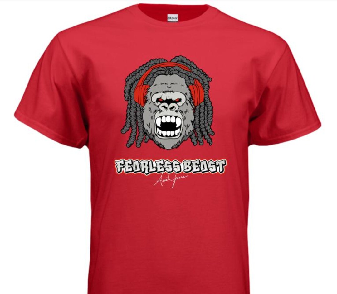 Fearless Beast T-shirt (RED, BLACK, WHITE) - Etsy