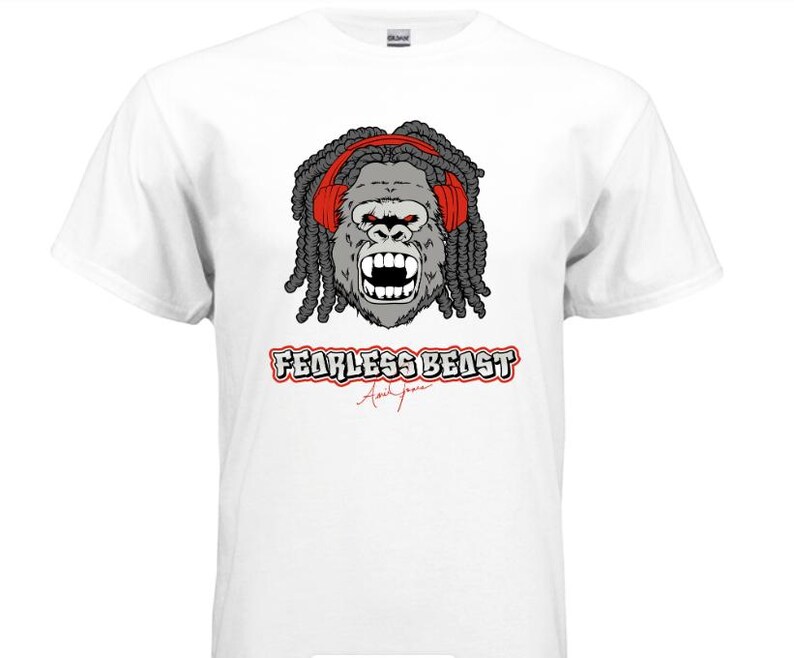 Fearless Beast T-shirt (RED, BLACK, WHITE) - Etsy