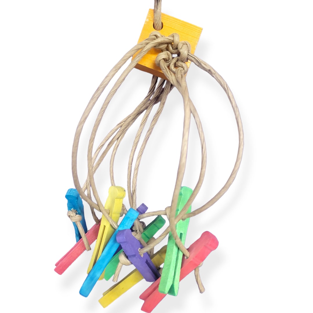 King Pin - Clothespin Bird Toy for Medium Parrots - Etsy