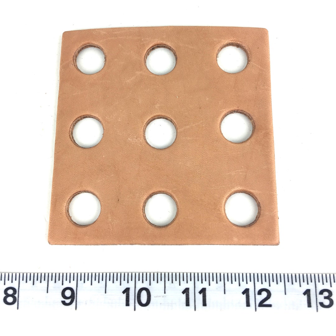 Vegetable Tanned Leather Parrot Toy Base - 4" Square With Holes - Etsy