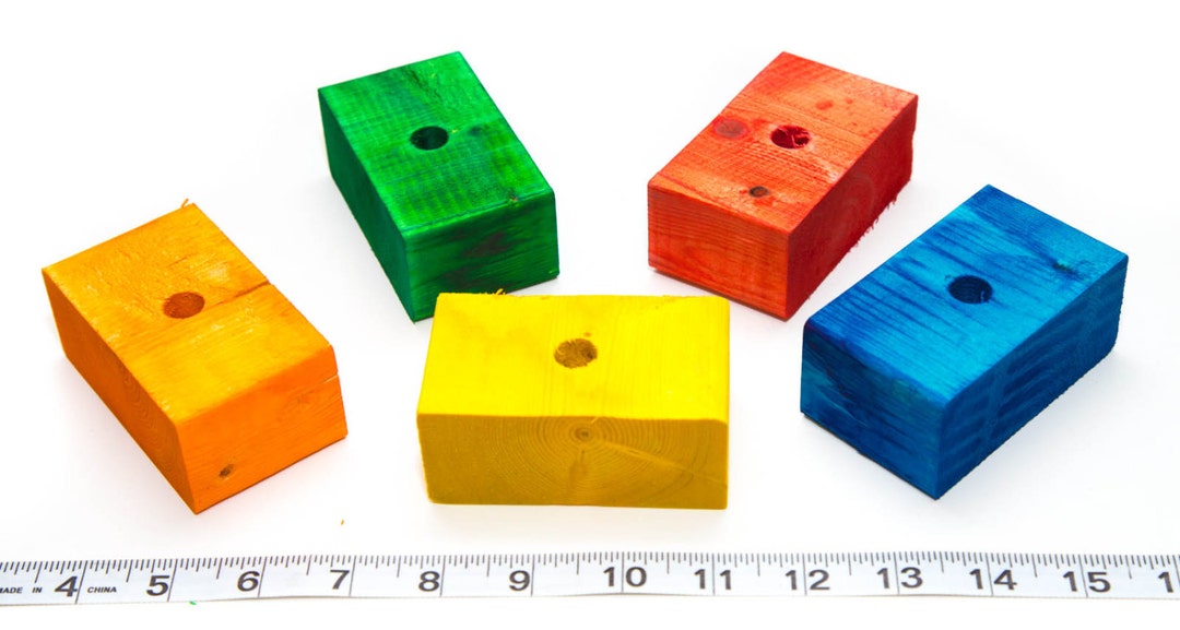 10 Pack - #2 Wood Blocks for Bird Toys, Parrots, Chinchillas Guinea ...