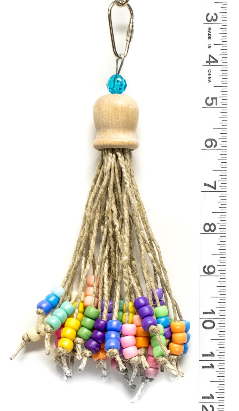 Hemp Preener Preening Bird Toy With Hemp Rope and Plastic - Etsy