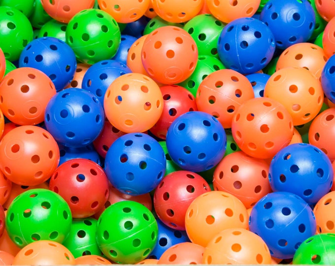 5 Colorful Plastic Golf-sized Plastic Perforated Balls for - Etsy