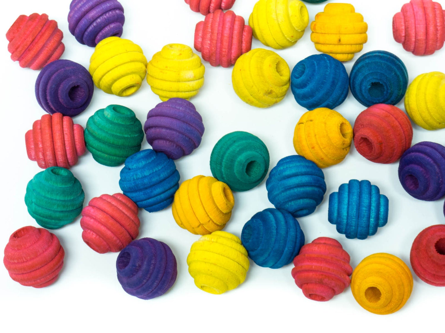 25 Pack 5/8 16mm Round Beehive Wood Beads for Bird | Etsy