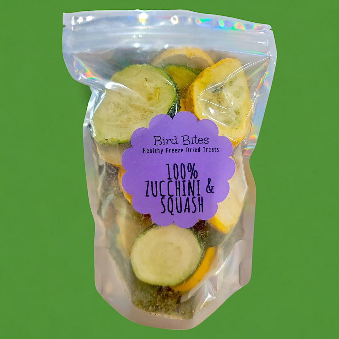 100% Zucchini & Yellow Squash - 1.5 Cups - Bird Bites Healthy Freeze ...