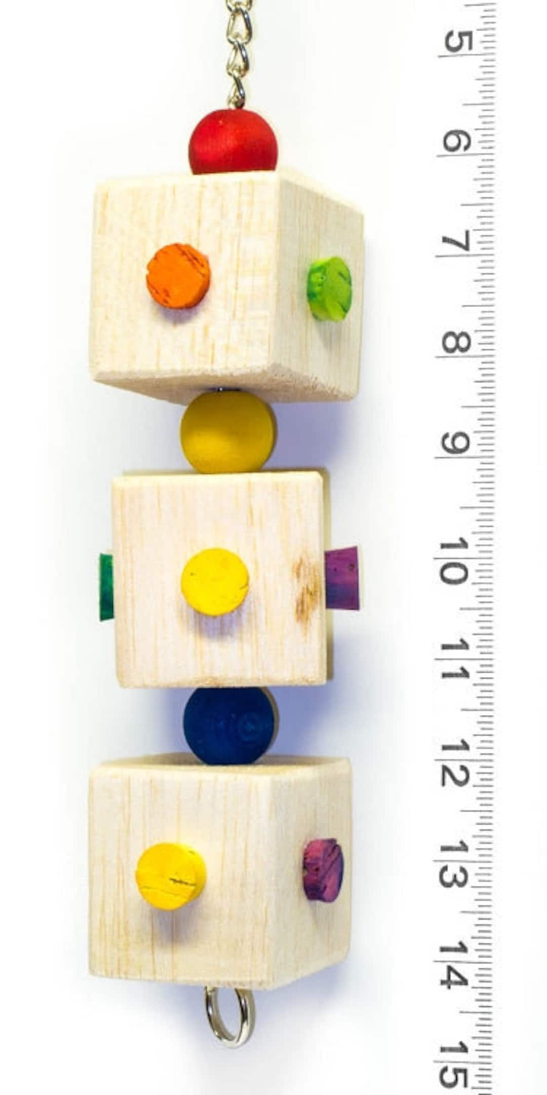 Balsa Cube Trio W/corks - Soft, Natural Balsa Wood Bird Toy - for Small ...