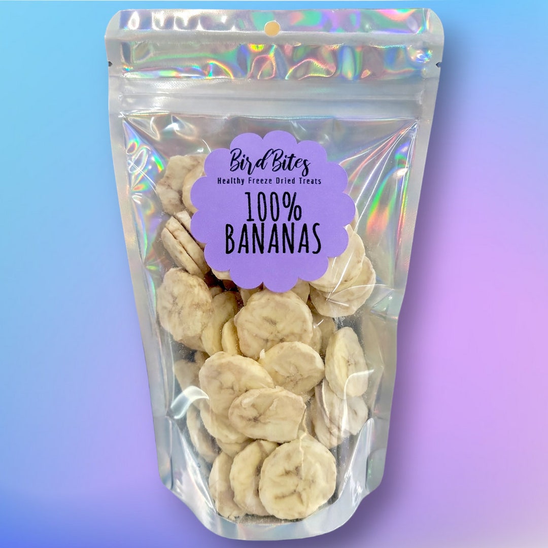 100% Bananas - 1.5 Cups - Bird Bites Healthy Freeze Dried Treats - Etsy