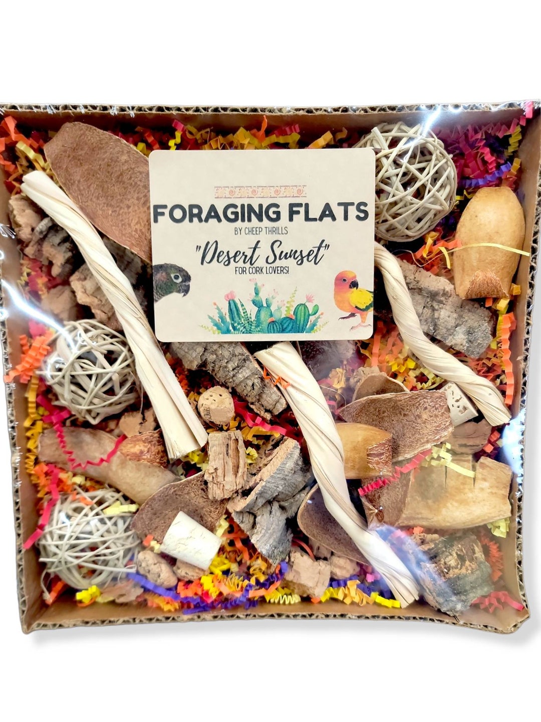 Desert Sunset Foraging Flat, Parrot Foraging Toy, Quaker Parrot Toy ...