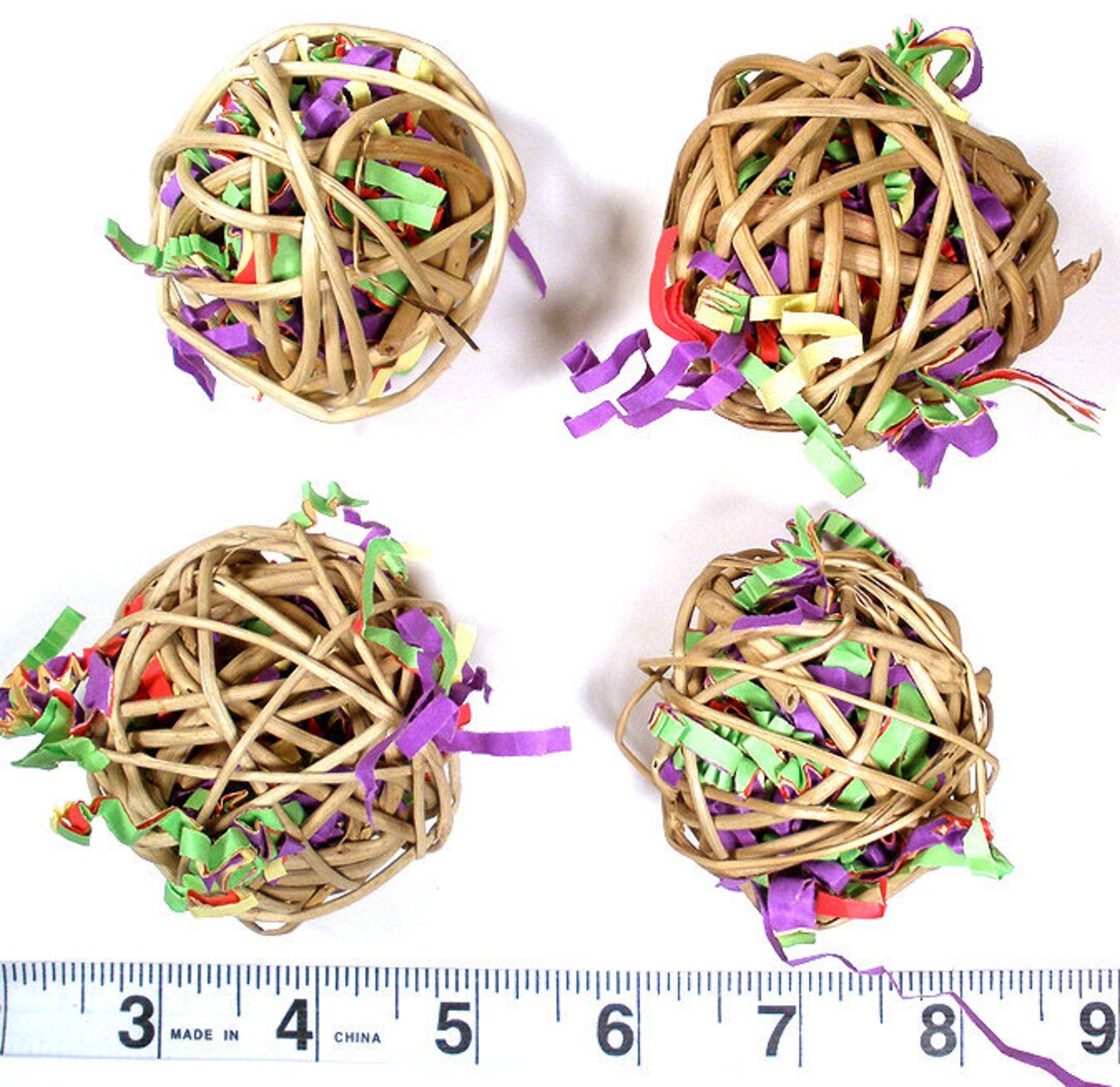 Mini Stuffed Crinkle Ball by Cheep Thrills Bird Toys - Etsy