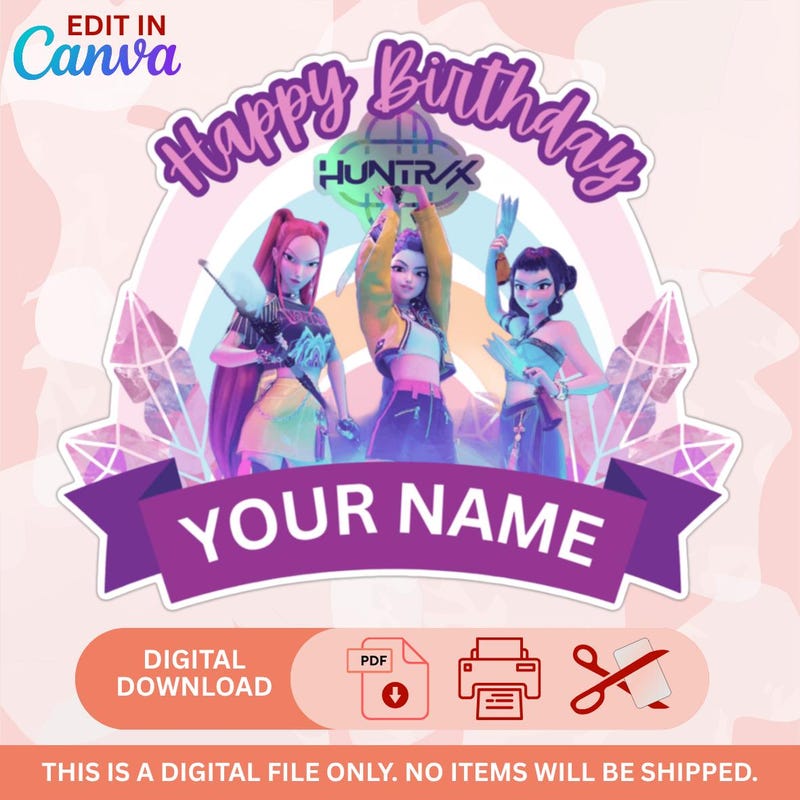 Kpop demon hunters toppers - Etsy.de