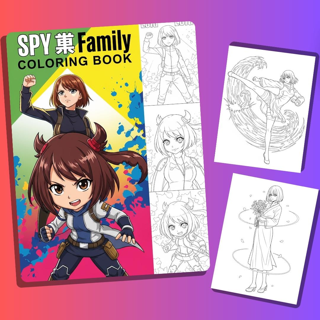 Spy X Family Coloring Pages – 20 Loid, Yor & Anya Designs - Etsy