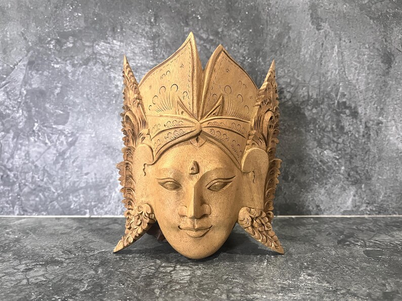 Rama & Sita natuurlijk masker muurdecoratie - houten beeld Bali ...