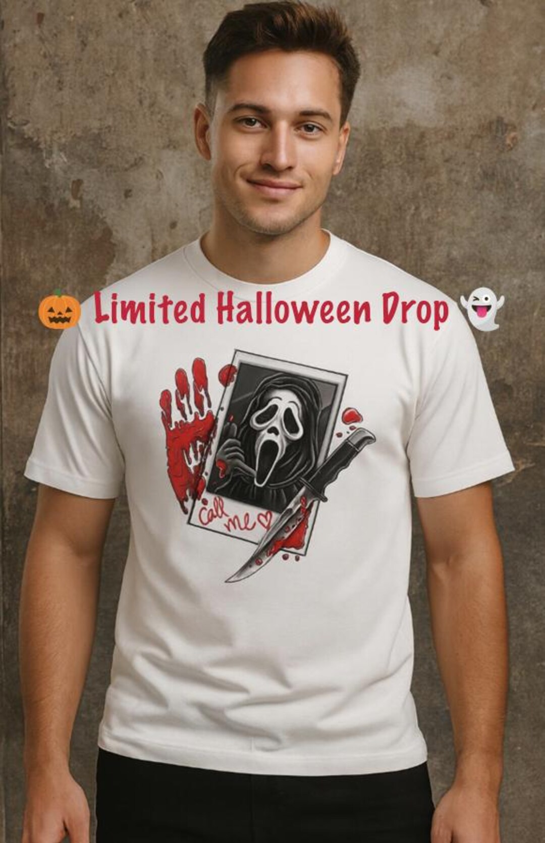 Halloween Graphic Tee | Ghostface Scary Movie Shirt | Call Me Horror T ...