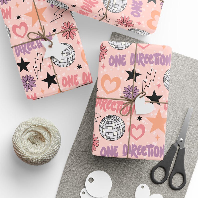 One Direction Inspired Pastel Gift Wrap - Etsy