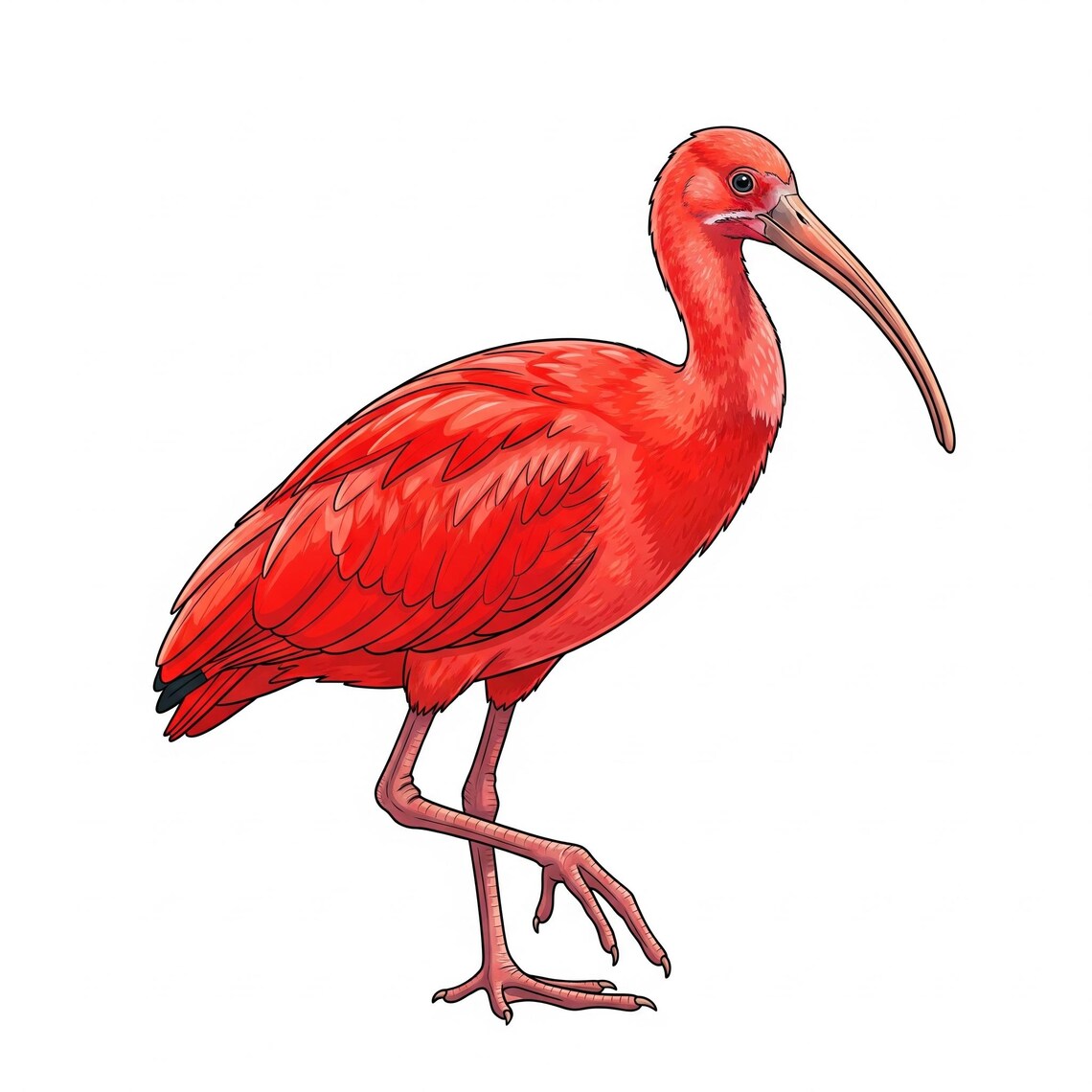Scarlet Ibis Clipart: Tropical Red Bird PNG (digital Download) - Etsy