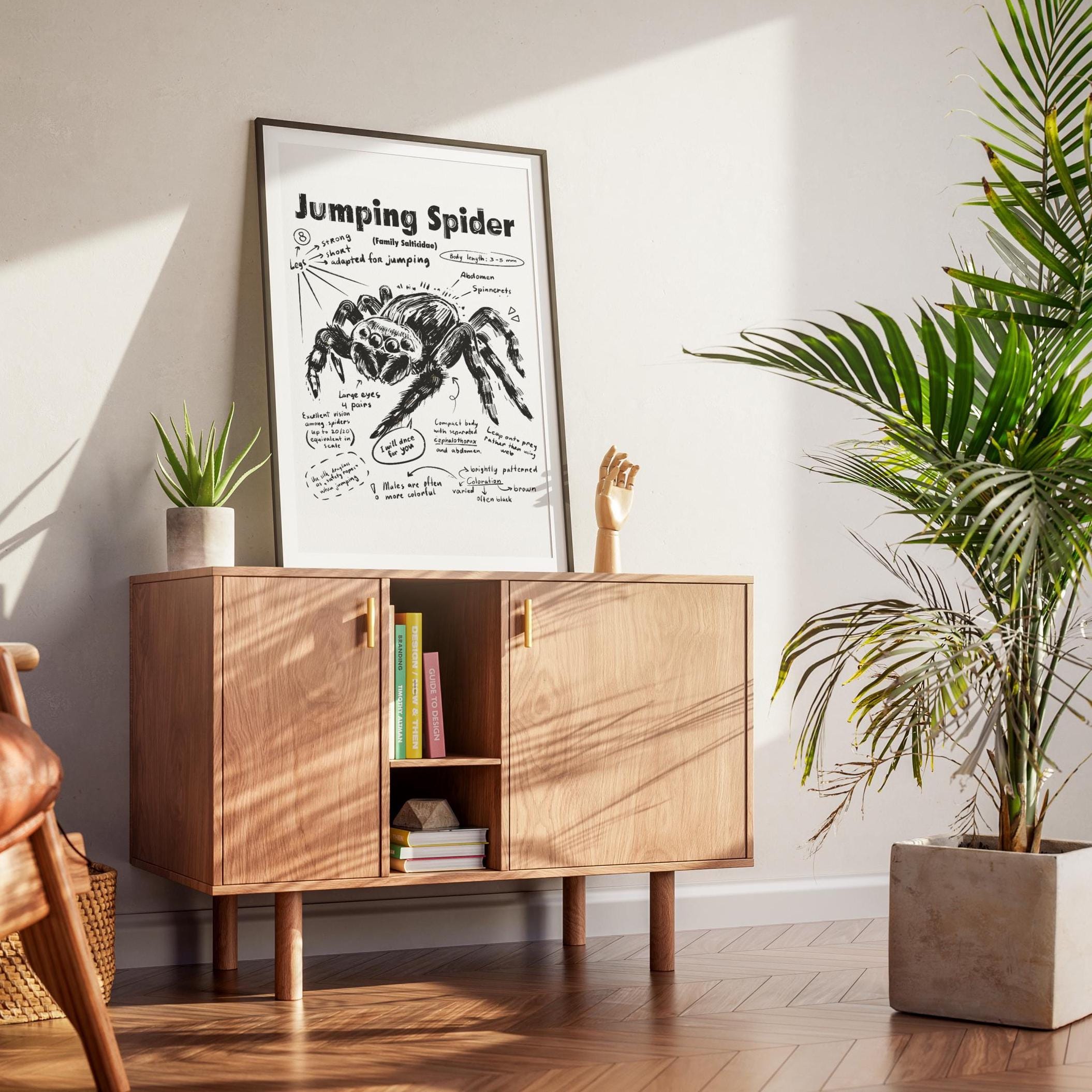 Jumping Spider Halloween Wall Print (digital Download) | Creepy Poster ...