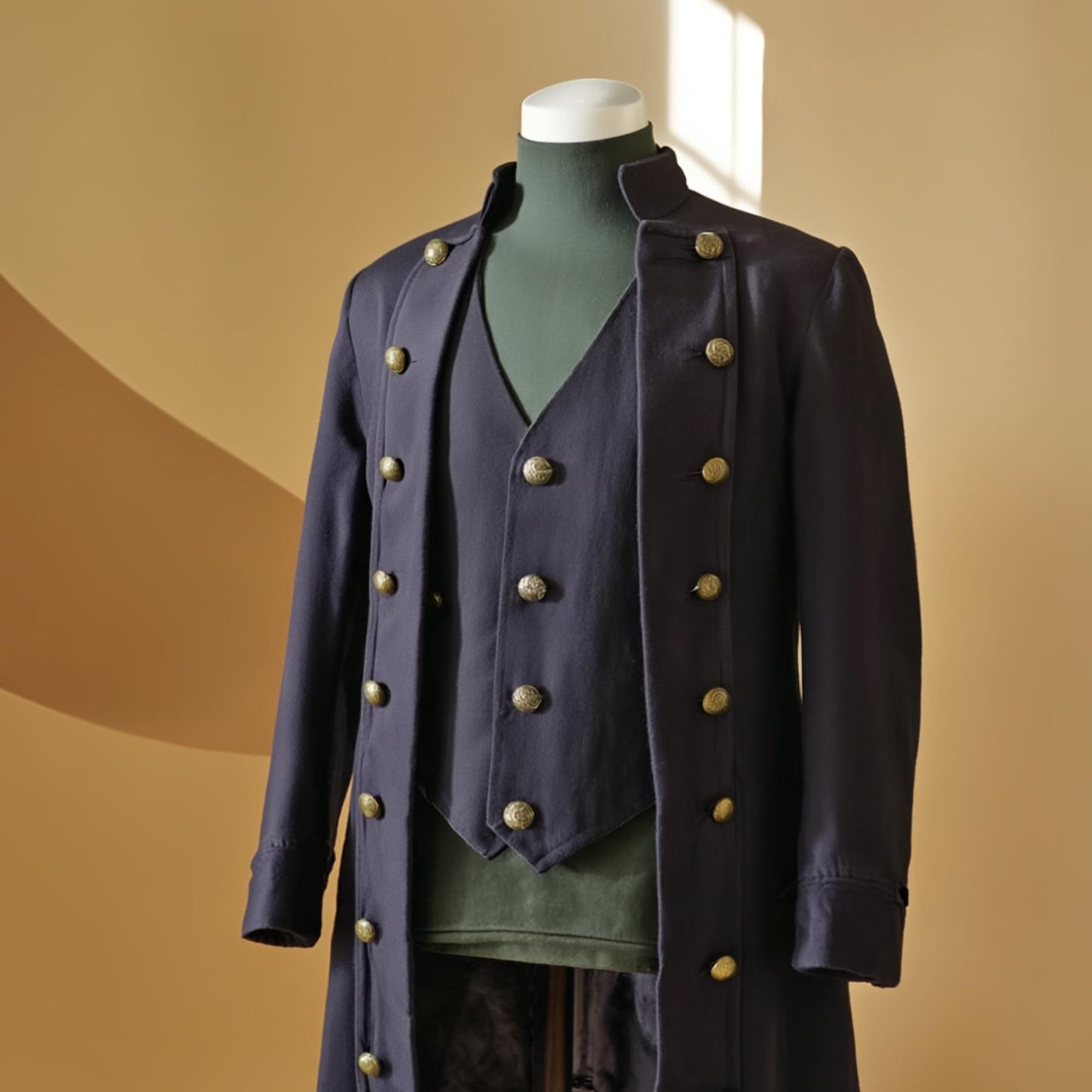 Canvas Pirate Buccaneer Coat | Heavy Cotton Renaissance Jacket for ...