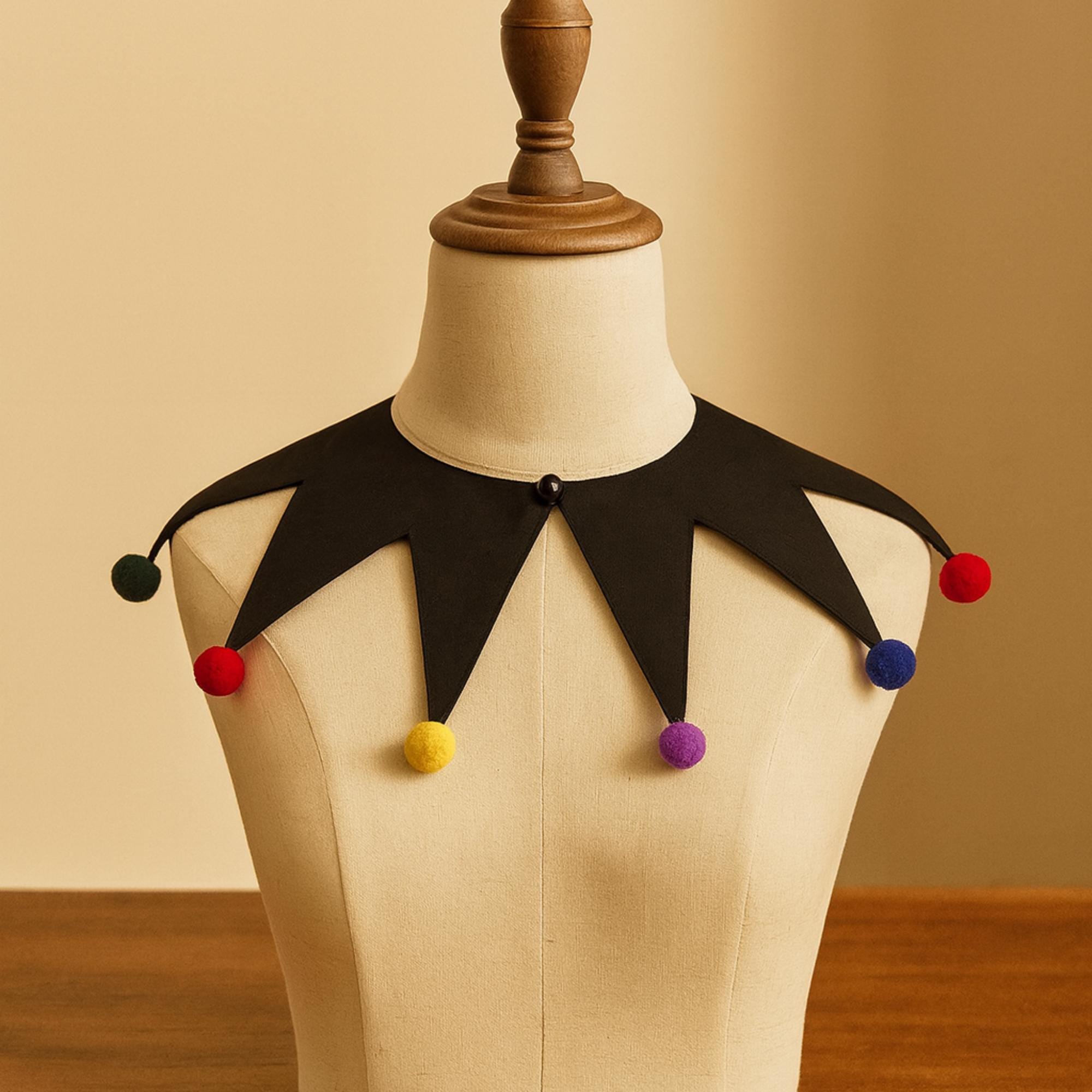 Colorful Jingle Bell Clown Collar | Elastic Jester Neck Piece for ...