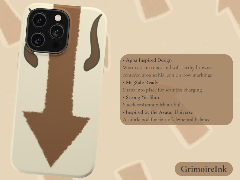 Appa Inspired Phone Case | Sky Bison Arrow Magsafe Cover (iphone ...