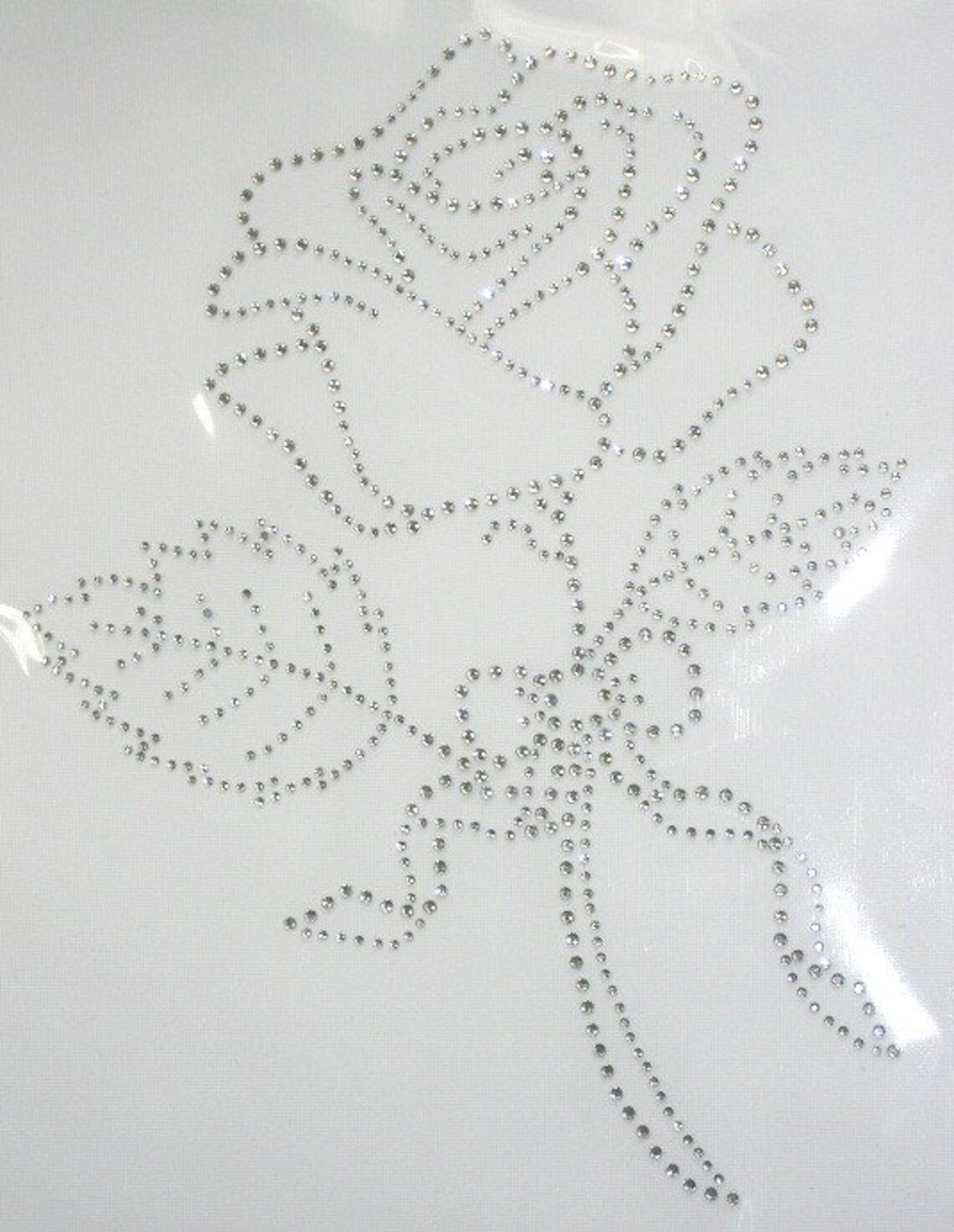 Rose W/ribbon. Pattern to Make Rhinestones Template, Handmade ...