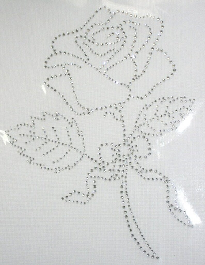 Rose W/ribbon. Pattern to Make Rhinestones Template, Handmade ...