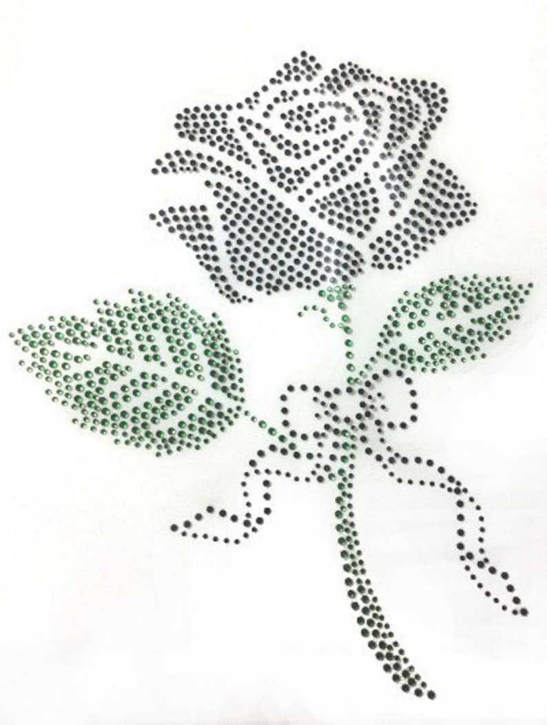 Rose W/ribbon. Pattern to Make Rhinestones Template, Handmade ...