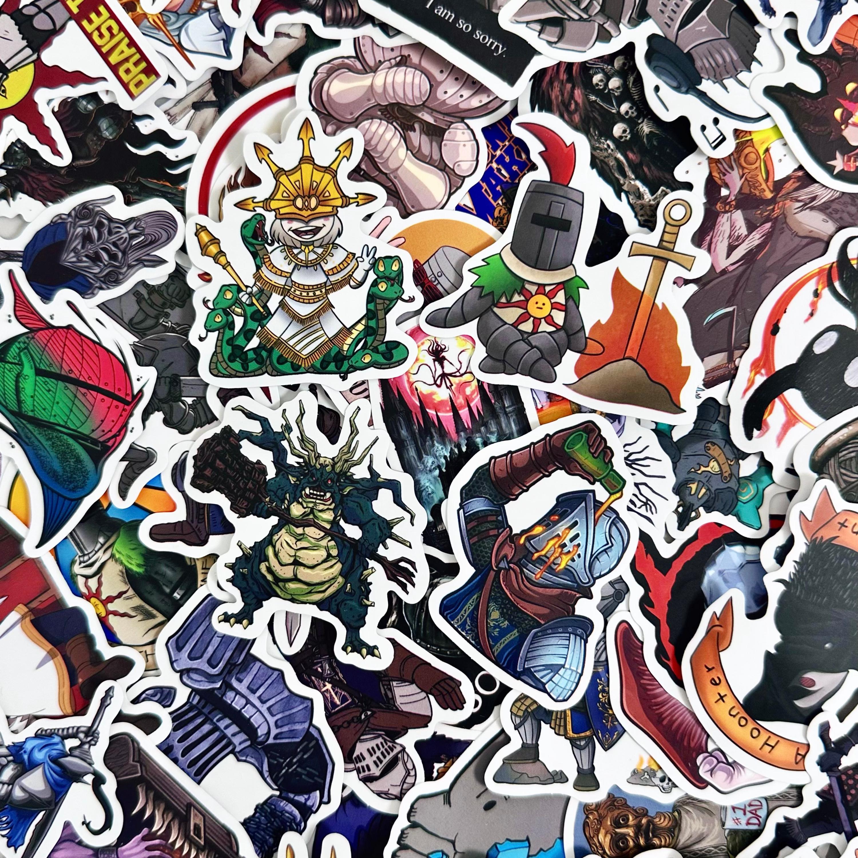 50pcs Dark Souls Stickers, Knight Warrior Stickers, Fantasy RPG ...