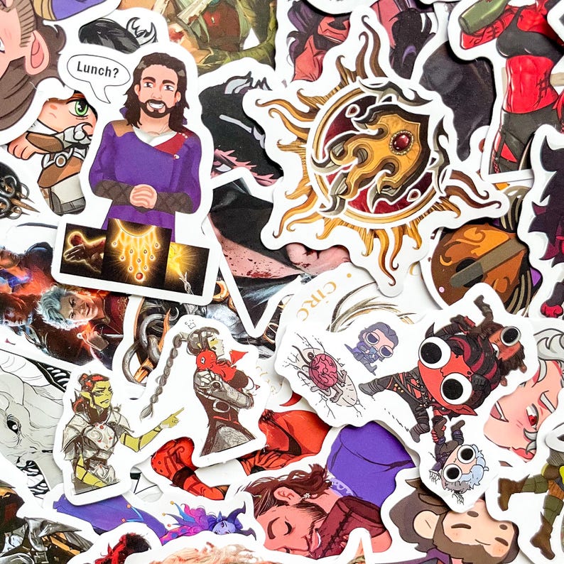 50pcs Baldurs-gate 3 Stickers, BG3 Character Stickers, Astarion Gale ...