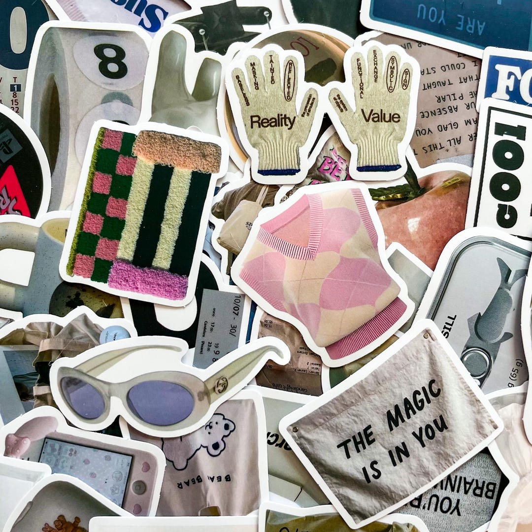 50pcs Y2K Aesthetic Stickers, Retro Fashion Stickers, 90s Classic ...