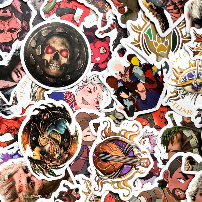 50pcs Baldurs-gate 3 Stickers, BG3 Character Stickers, Astarion Gale ...