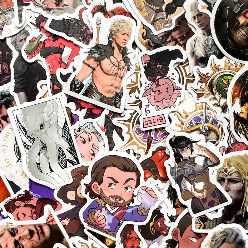 50pcs Baldurs-gate 3 Stickers, BG3 Character Stickers, Astarion Gale ...