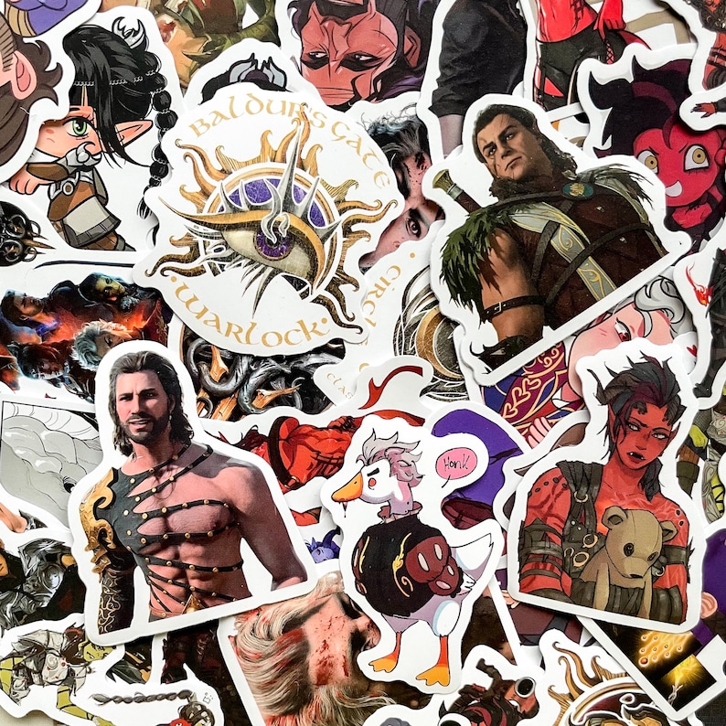 50pcs Baldurs-gate 3 Stickers, BG3 Character Stickers, Astarion Gale ...