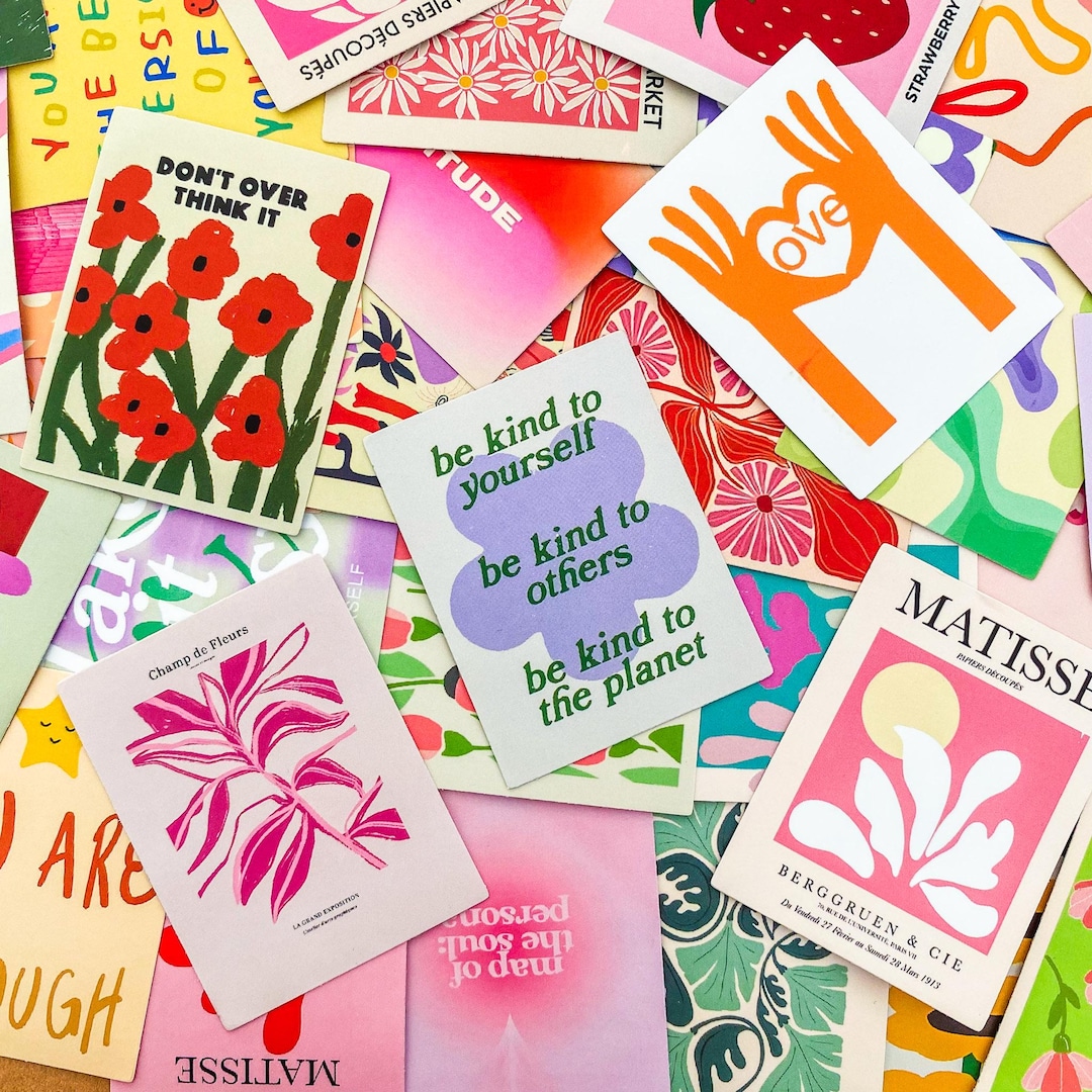50pcs Abstract Art Stickers, Colorful Matisse Style Stickers ...