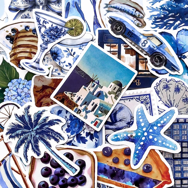 Blue Aesthetic Stickers - Etsy