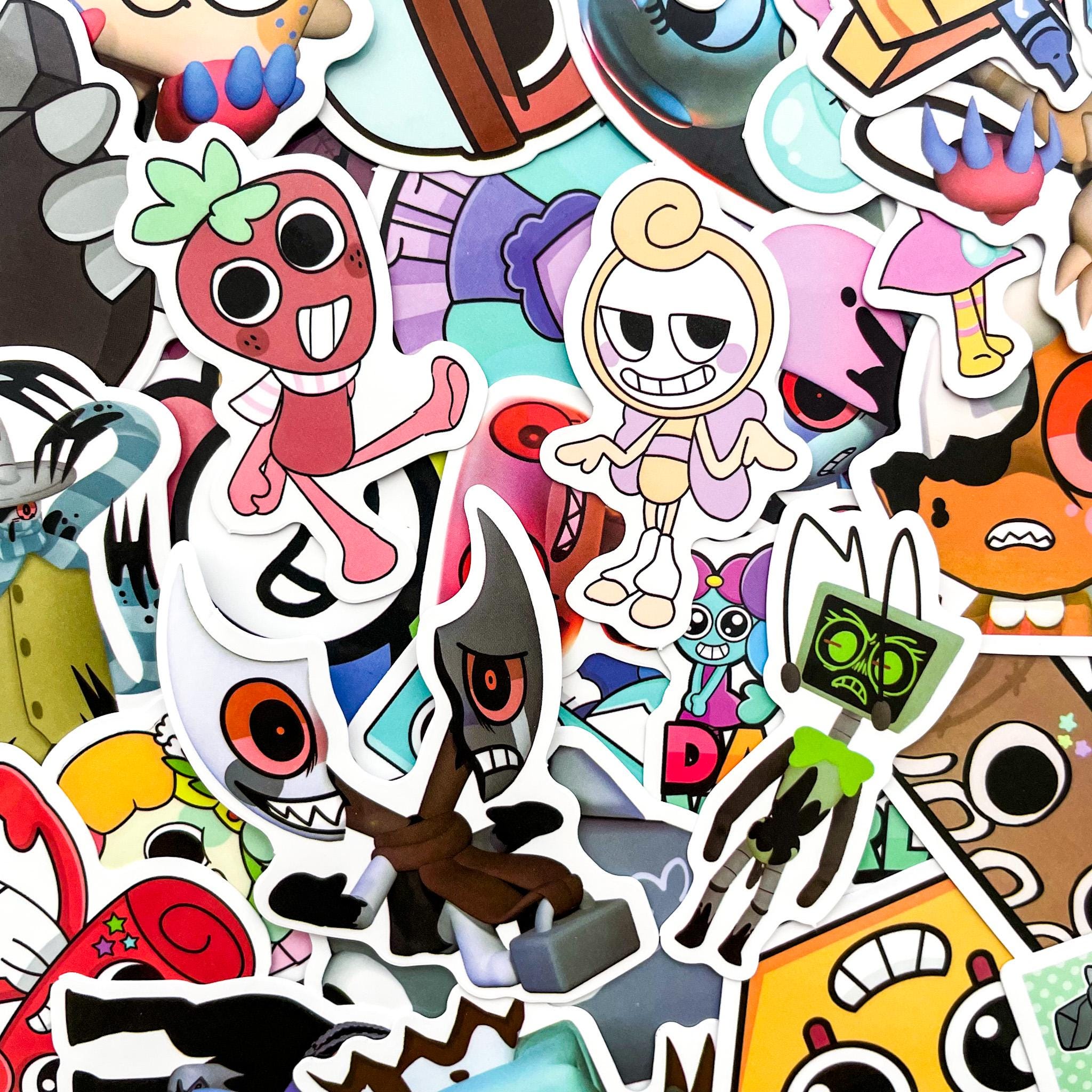 50pcs Dandys World Stickers, Cute Game Stickers, Cartoon Monster ...