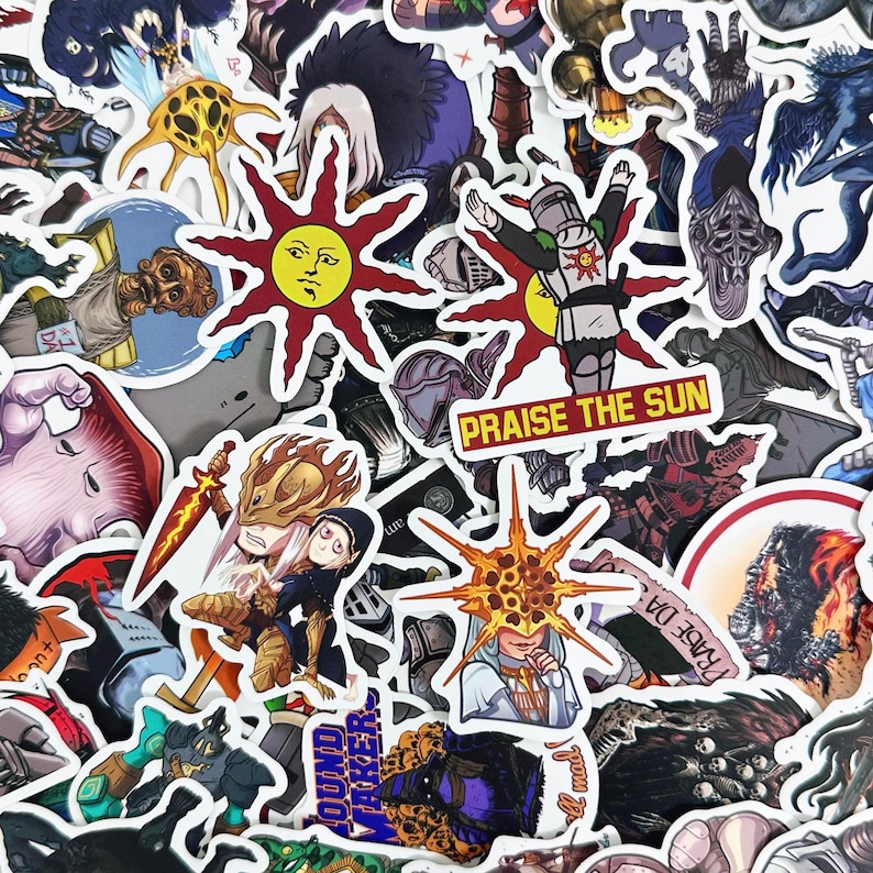 50pcs Dark Souls Stickers, Knight Warrior Stickers, Fantasy RPG ...
