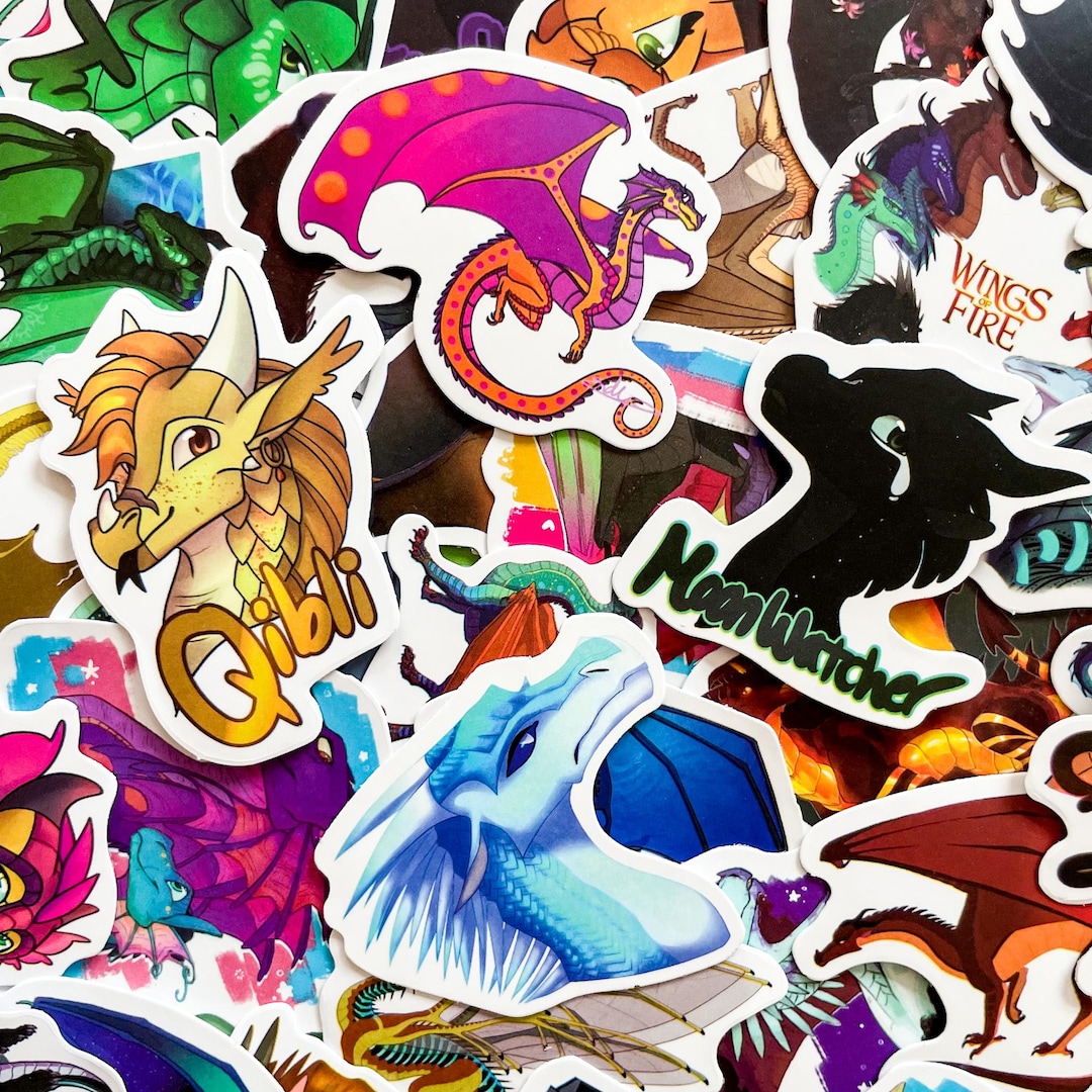 50pcs Fantasy Dragon Stickers, Colorful Fire Dragon Stickers, Epic ...