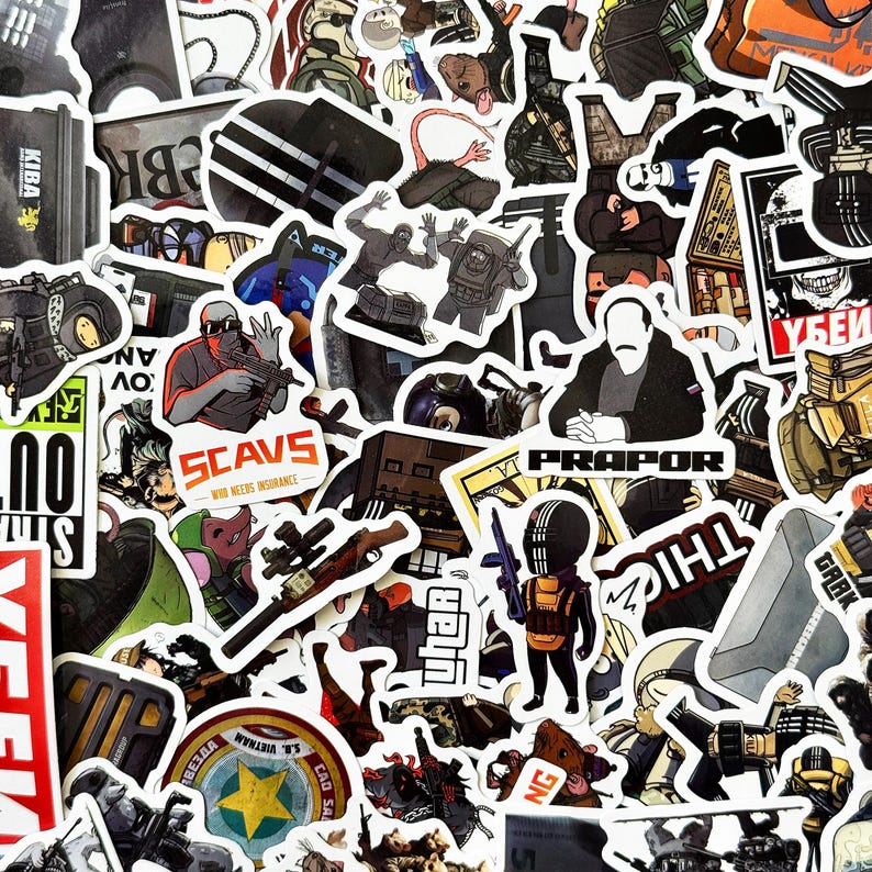 50pcs Escape From Tarkov Stickers, FPS Shooter Stickers, Survival Raid ...