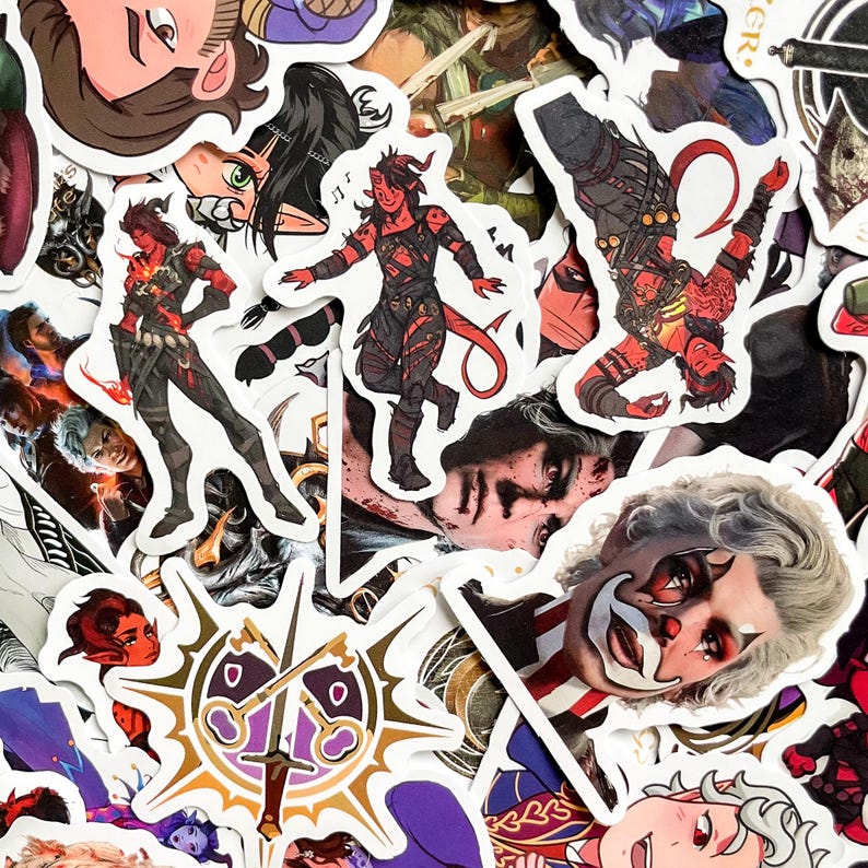 50pcs Baldurs-gate 3 Stickers, BG3 Character Stickers, Astarion Gale ...