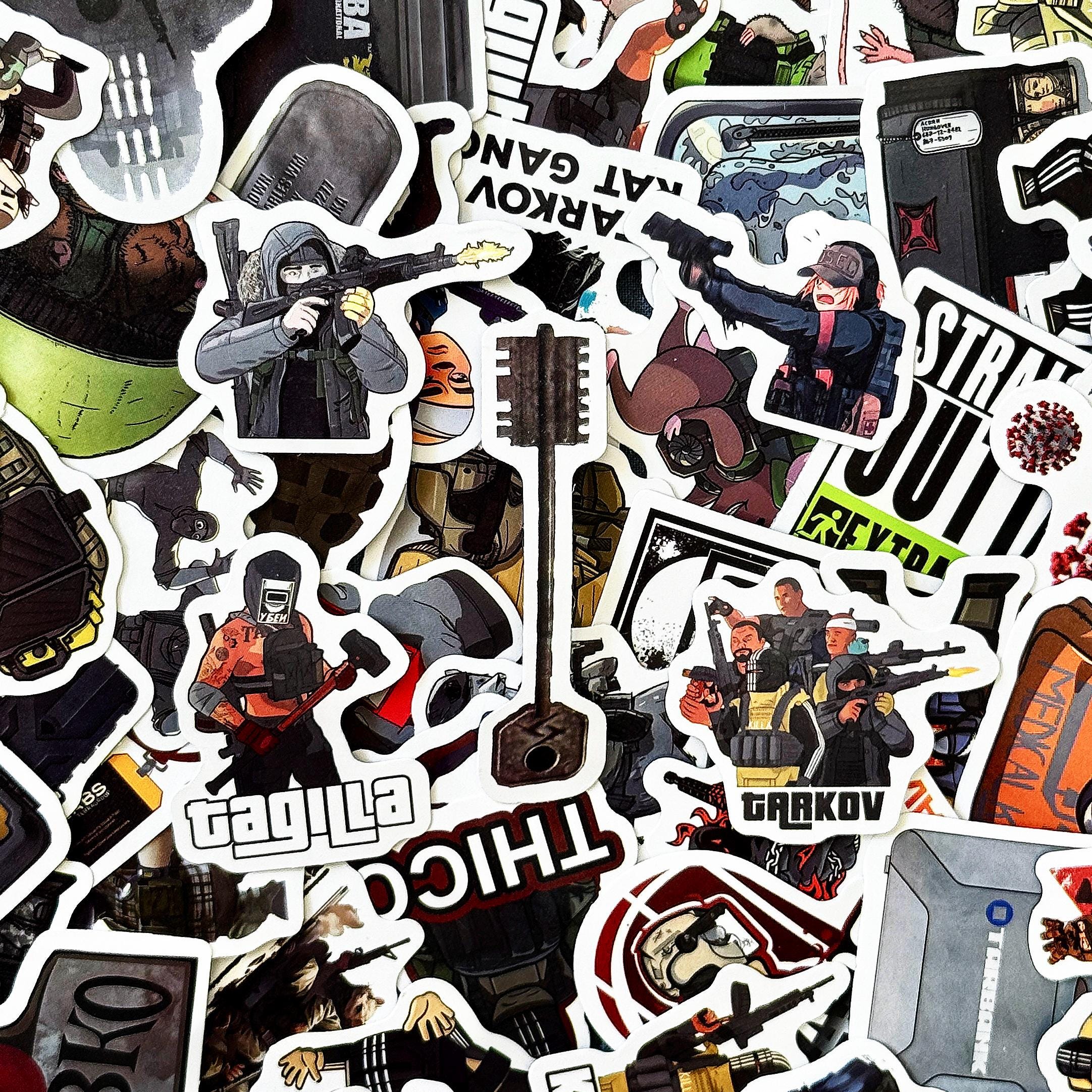 50pcs Escape From Tarkov Stickers, FPS Shooter Stickers, Survival Raid ...
