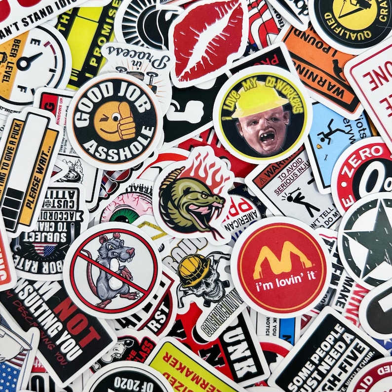 50pcs Adult Humor Stickers, Funny Sarcastic Stickers, Edgy Meme ...