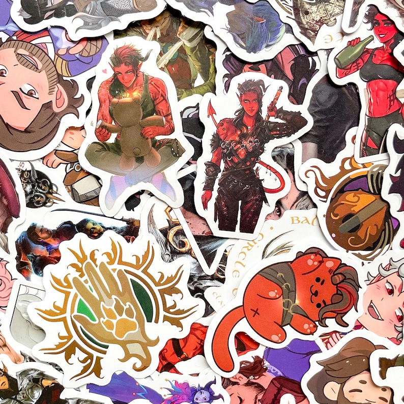 50pcs Baldurs-gate 3 Stickers, BG3 Character Stickers, Astarion Gale ...