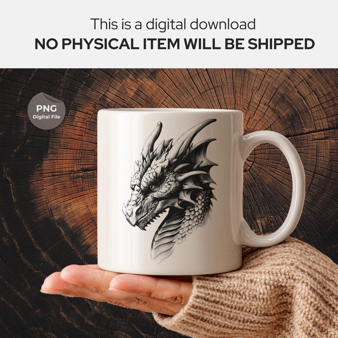 Dragon Engraving PNG | DND Laser Engraving File | CNC & Glowforge Wood ...