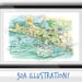 30a Map Illustration Poster Print 11x17 Inches Digitally | Etsy