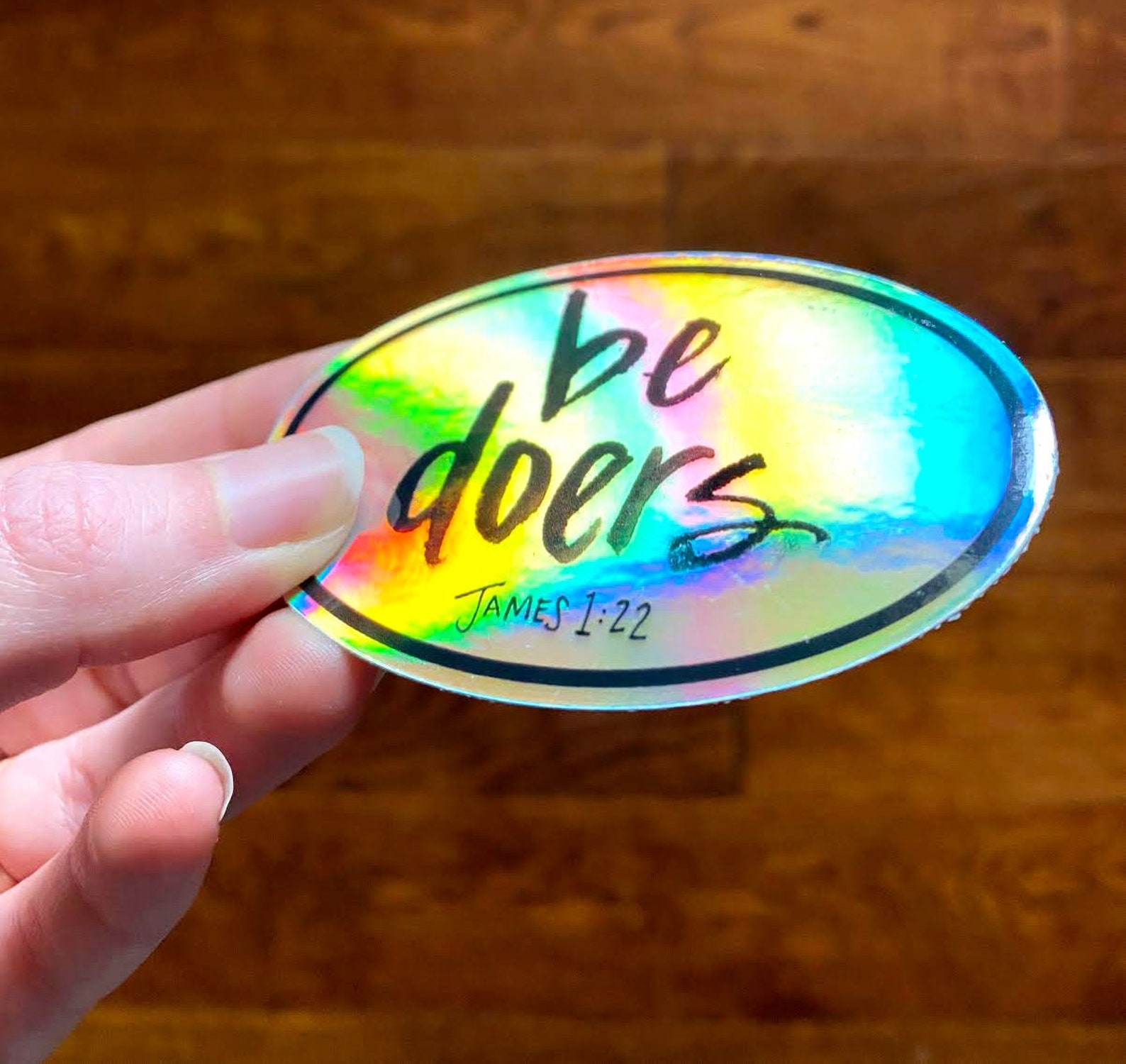 Be Doers Holographic Sticker Featuring My Watercolor Lettering From ...