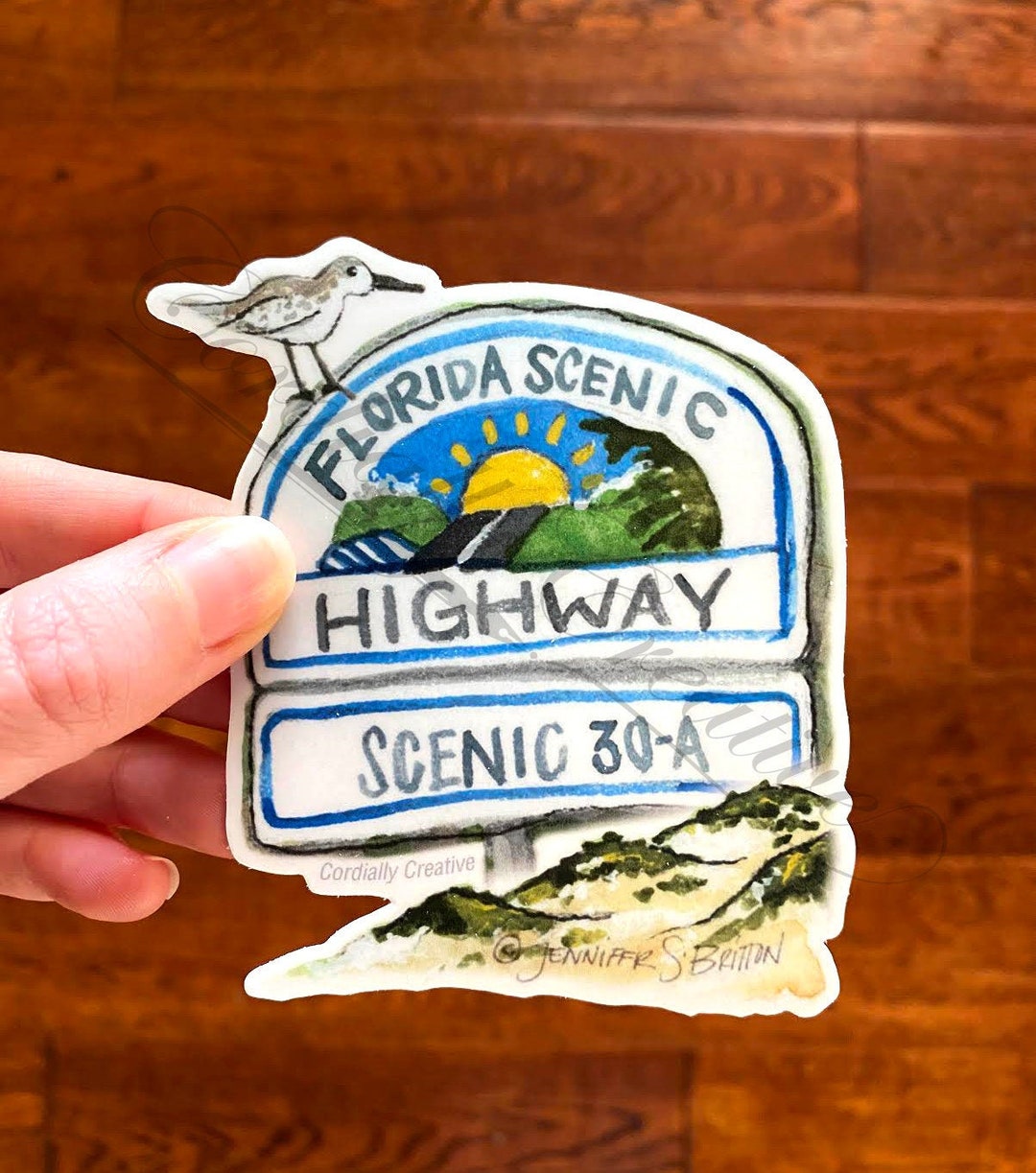 Hwy 30a Sticker Featuring the Highway Road Sign Found Along 30a, Vinyl ...