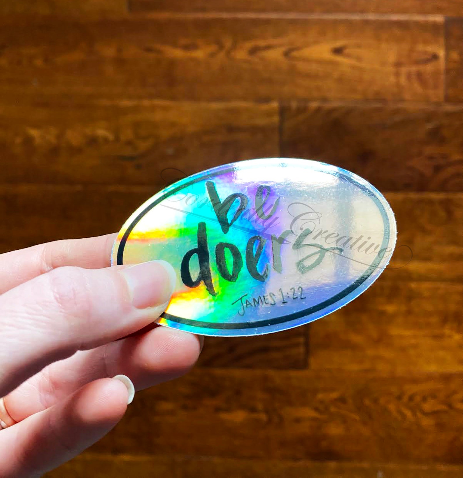 Be Doers Holographic Sticker Featuring My Watercolor Lettering From ...